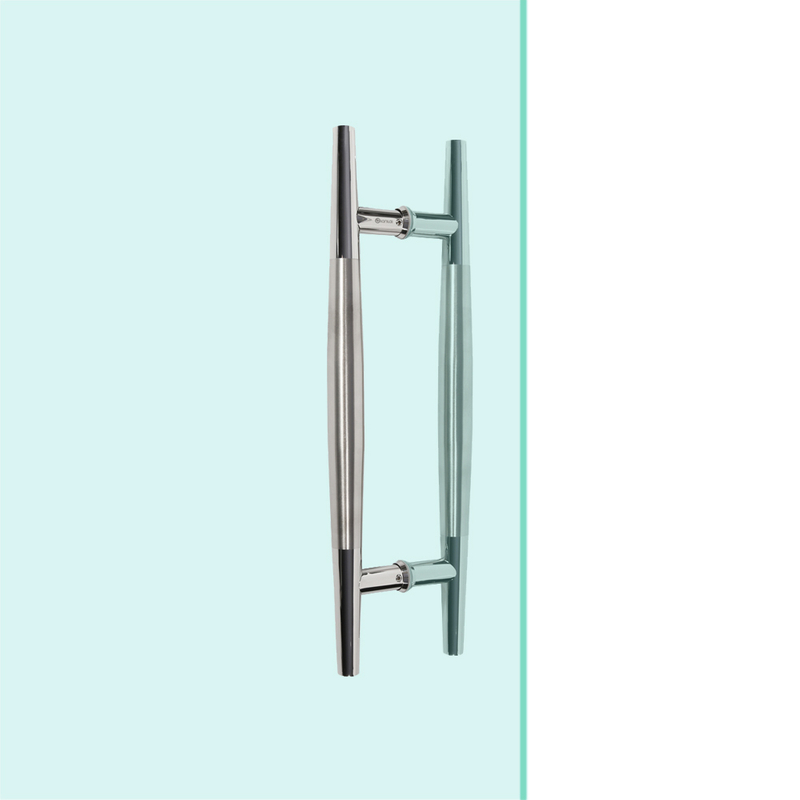 Stainless Steel Luxury Gold Push And Pull Glass Door Handle from China ...